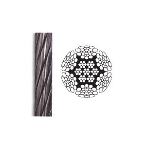 6x26 Ø12 mm (0.47 in) WS IWRC swaged galvanized 250 m (820.21 ft) reel